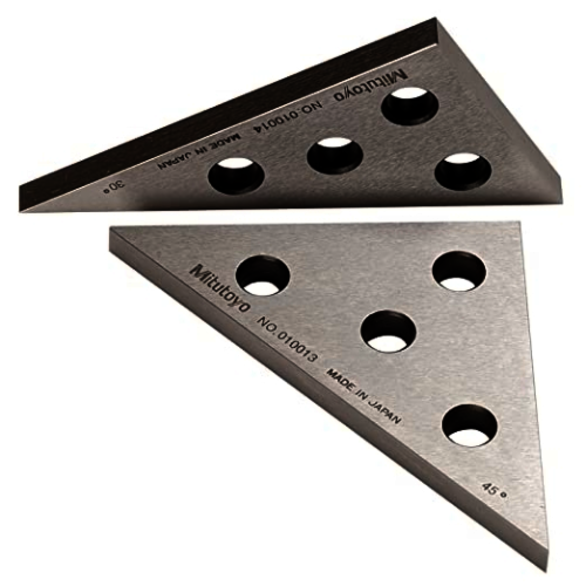 Mitutoyo 981-103 Block Set, 30/60/90 Degree Angle, HRC 55 Hardness ...